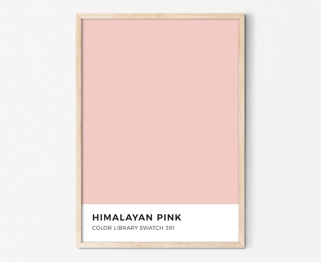 Pastel Pink Color Swatch Poster Pink Wall Art Cute Printable Wall Decor ...