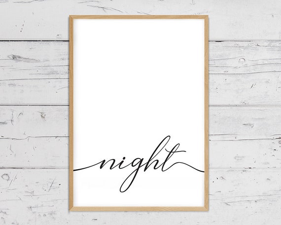 Prints Nursery printable Good night sign PDF download Neutral nursery ...