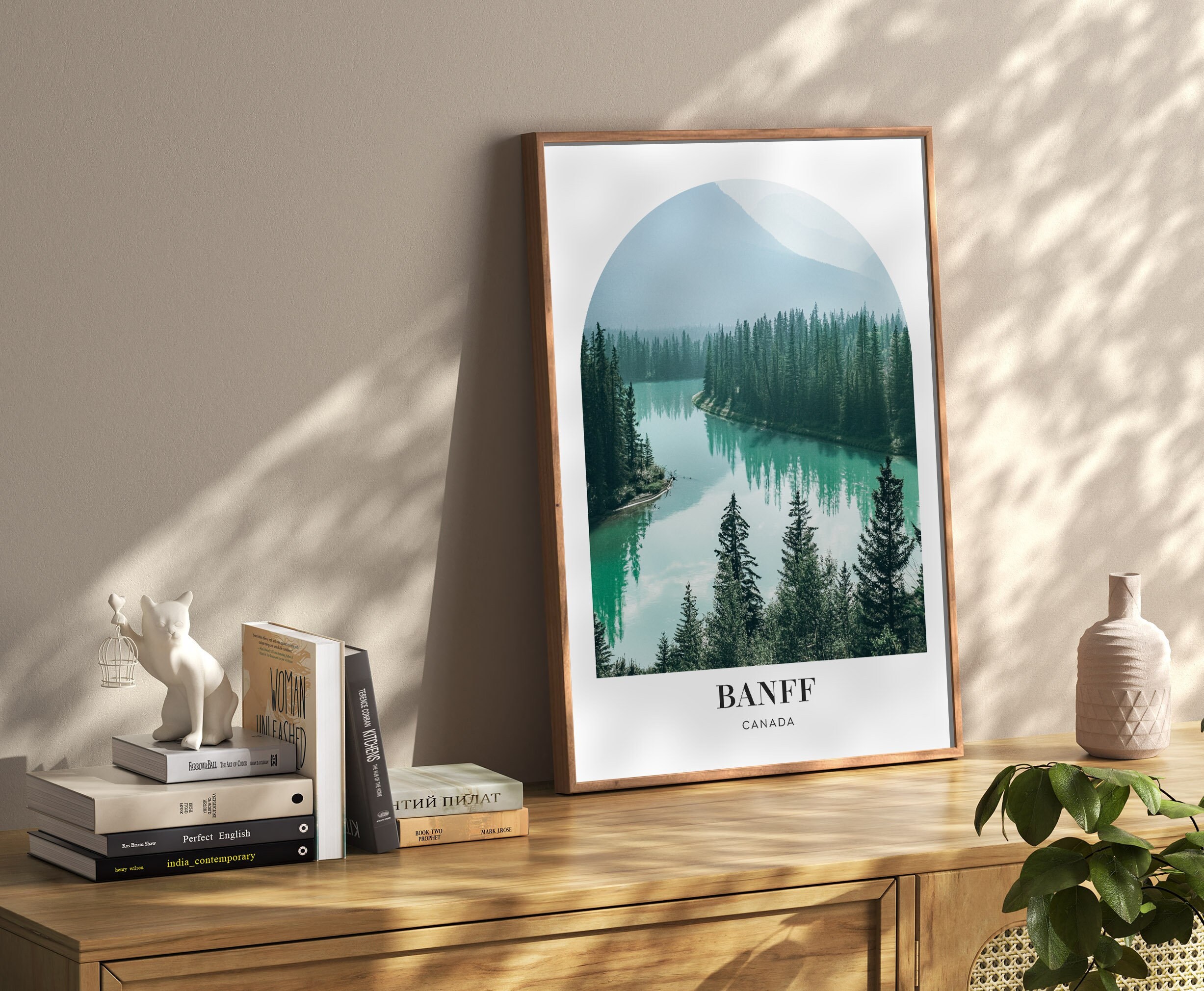 Banff Destination Poster, Travel Aesthetic Wall Art, Canada Travel Art ...