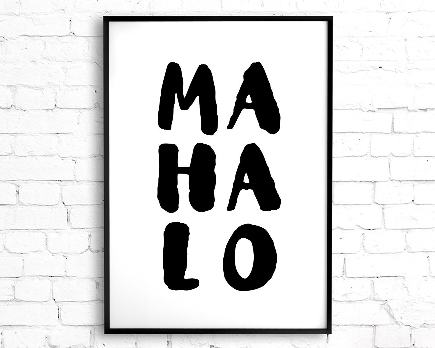 Hawaii Art Featuring Mahalo Shaka Hand and Waves Set of 3 | Etsy