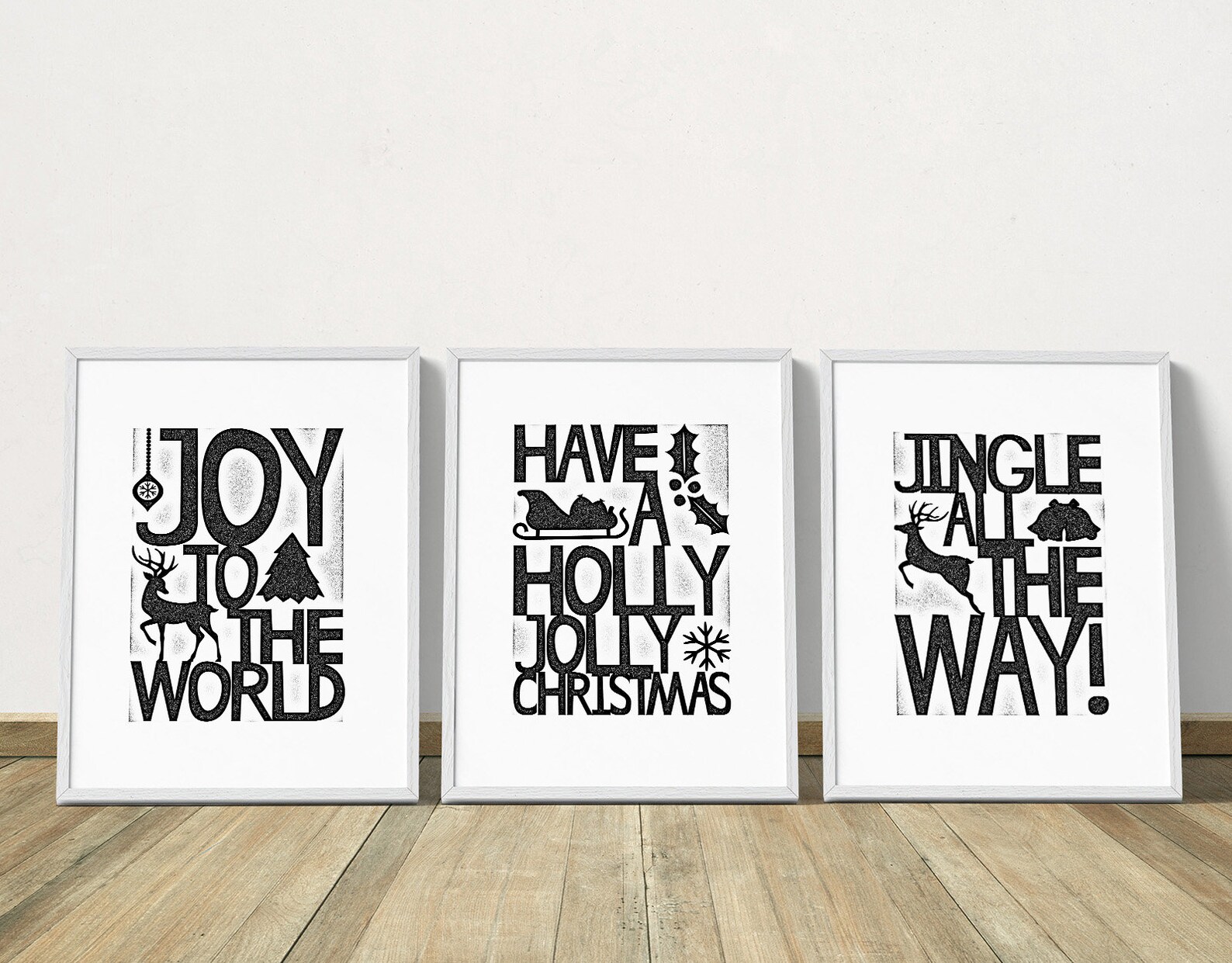Christmas Songs Set of 3 Prints Christmas Printable Wall Art - Etsy ...