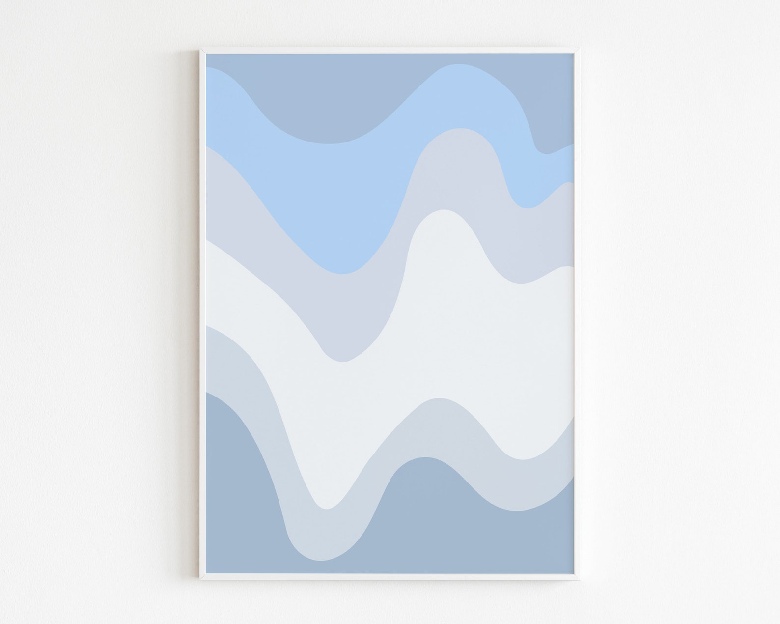 Light Blue Aesthetic Abstract Art 3 Piece Wall Art - Etsy