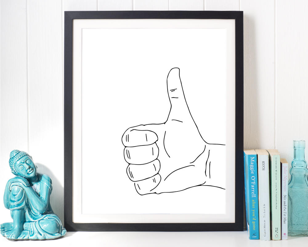 Thumbs up printable like thumbs up hand print all good | Etsy