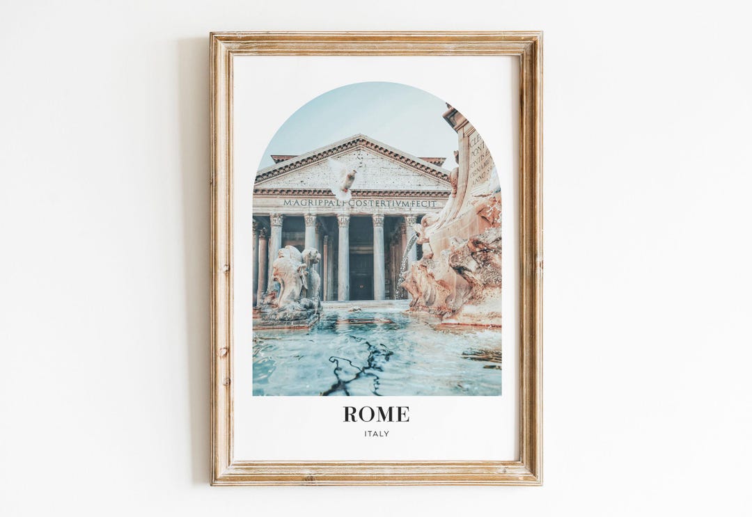Rome Travel Poster, Pantheon Printable Wall Art Rome Photograph Travel ...