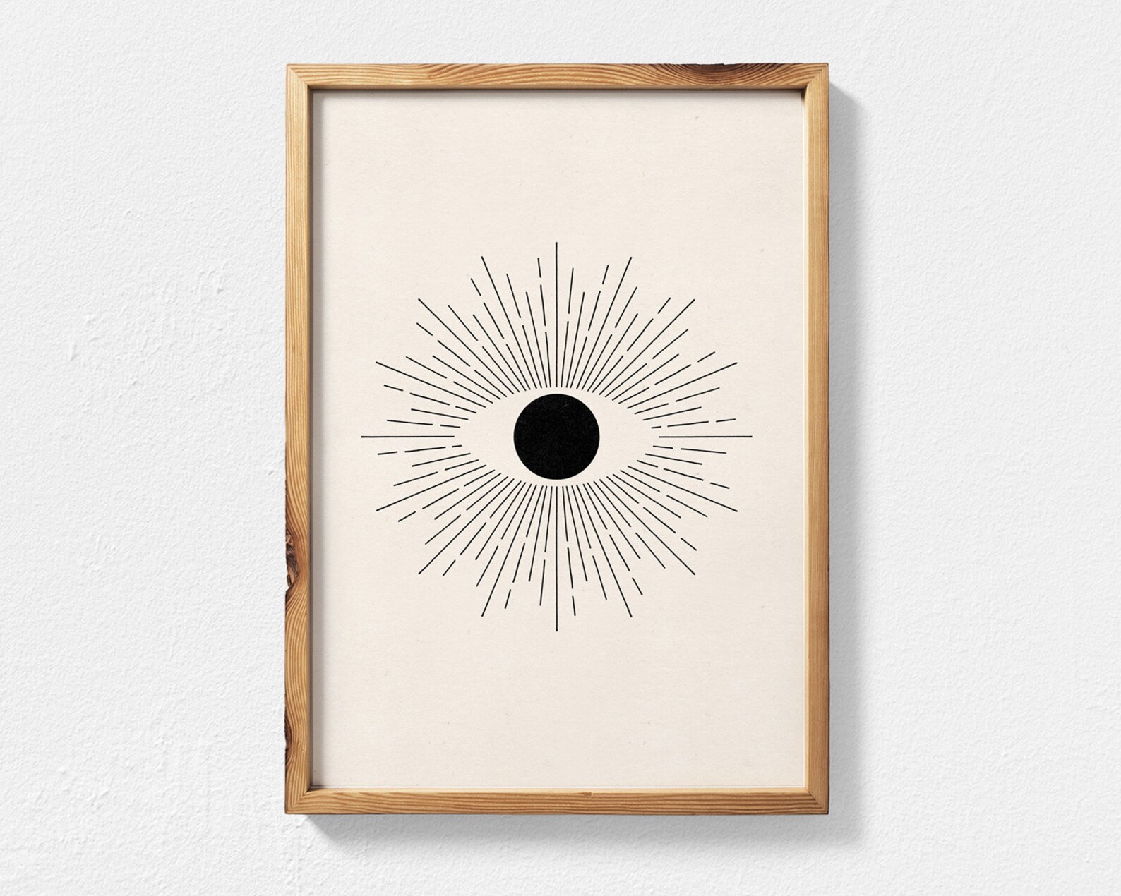 Boho All Seeing Eye Print, Sunburst Printable Wall Art, Abstract Sun ...
