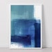 Abstract Painting Featuring Teal and Navy Blue Brush Strokes, Printable ...