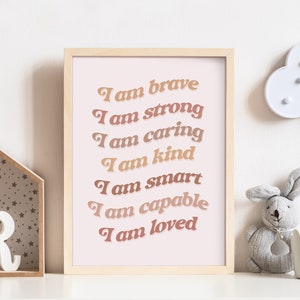 Printable Affirmations Poster Downloadable Affirmation Print Playroom ...