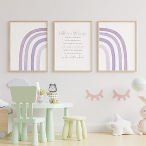 Hold Her a Little Longer Printable Art Lilac Purple Nursery Decor Set ...