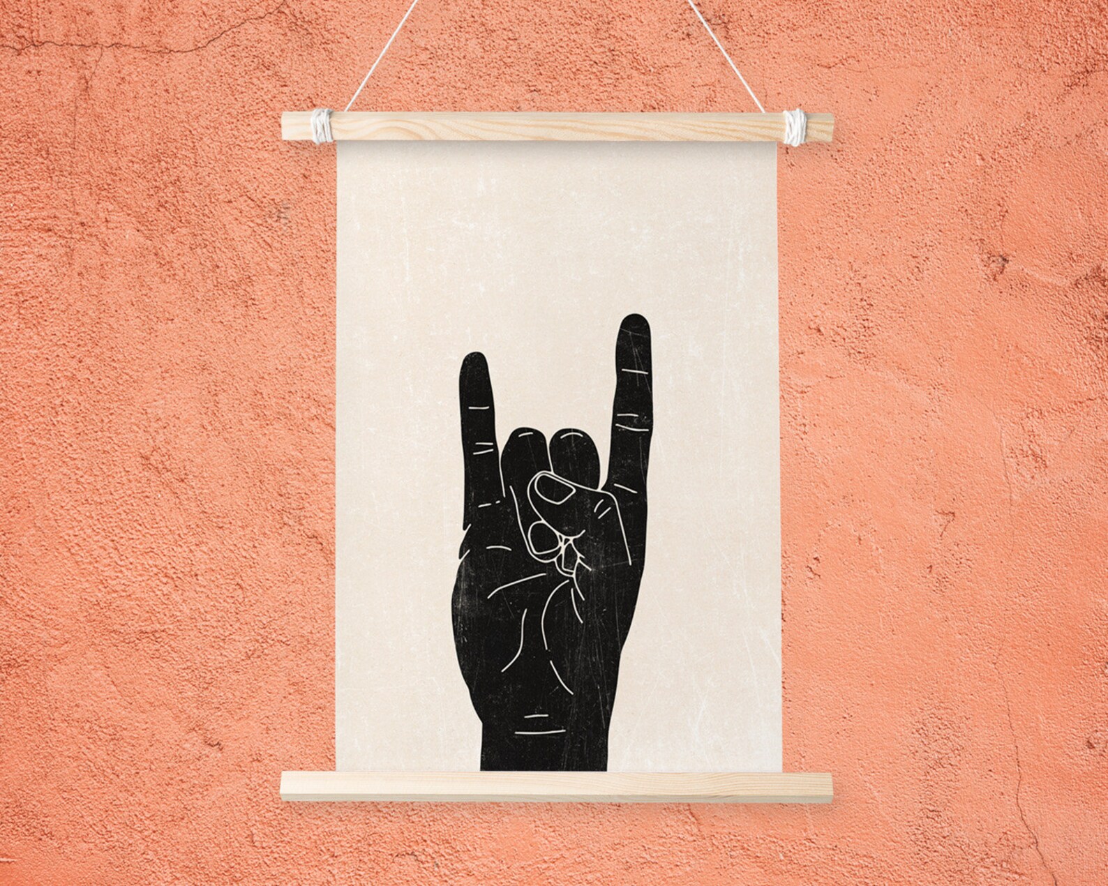 Rock on Hand Gesture Printable Wall Art Devil Horns Hand Sign - Etsy ...