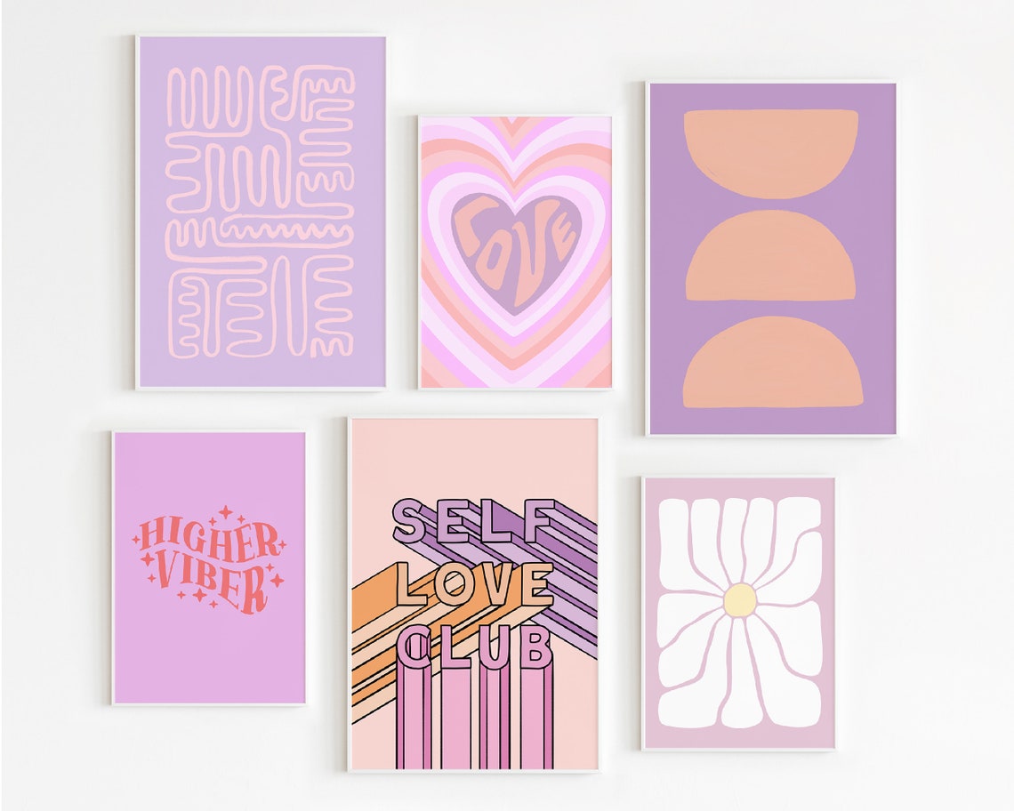 Danish Pastel Printable Set of 6 Poster Bundle Pastel Decor | Etsy