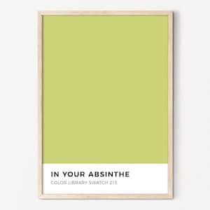 Lime Green Color Swatch Poster Chartreuse Green Decor Acid Green ...