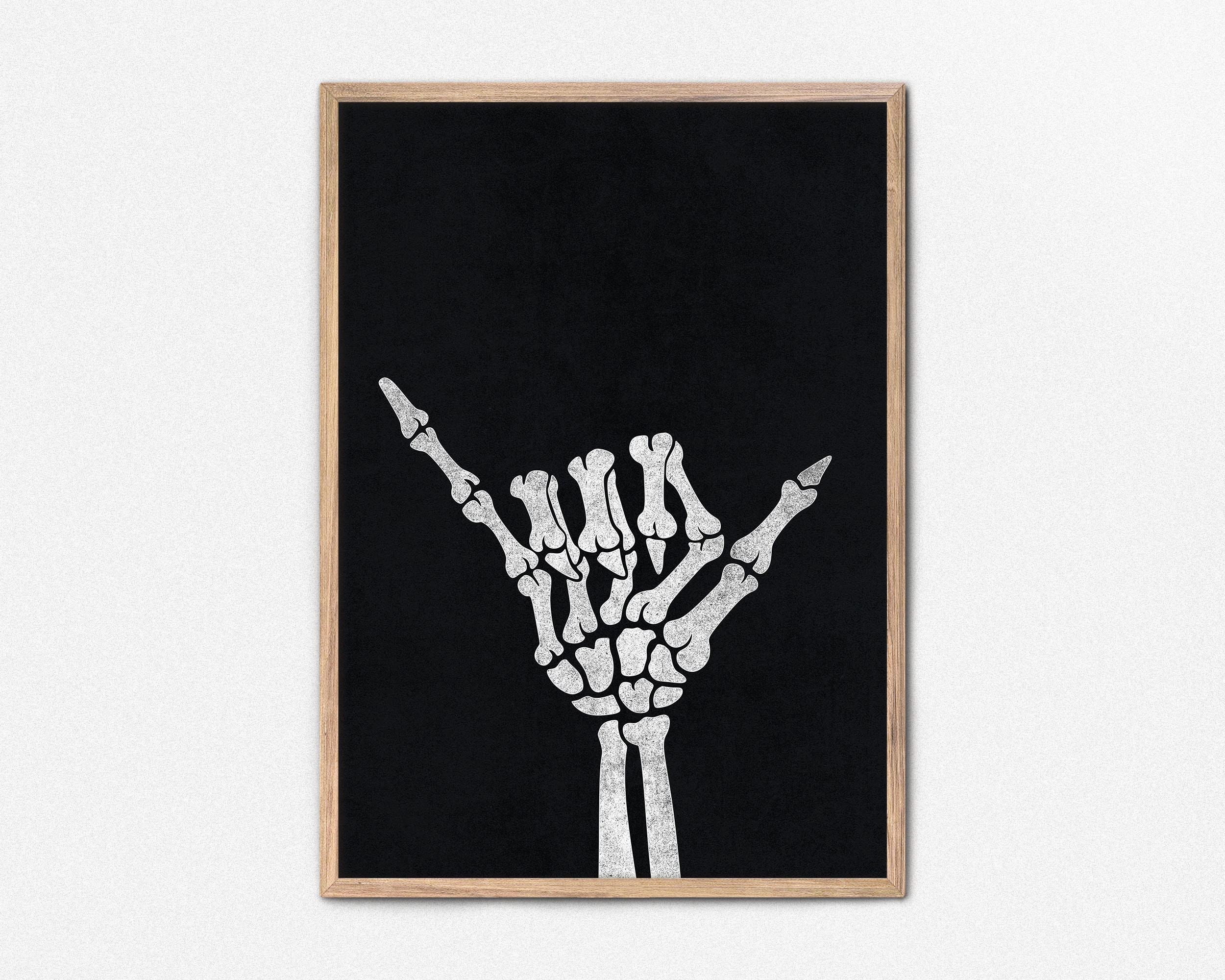 Skeleton Shaka Printable Wall Art Hang Loose Skeleton Hand - Etsy