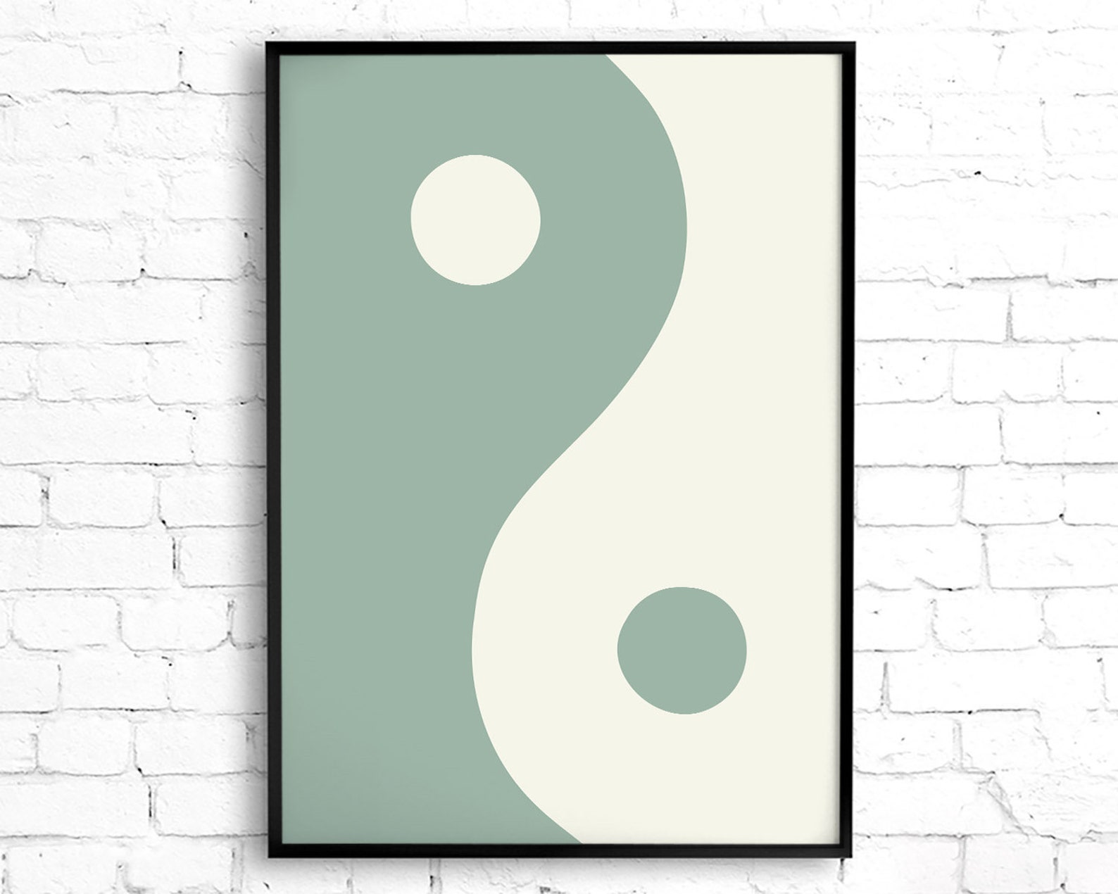Yin and Yang Wall Art Boho Wall Decor Yin Yang Printable Wall Art Sage ...