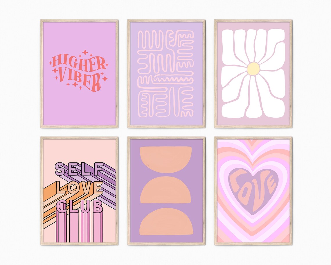 Danish Pastel Printable Set of 6 Poster Bundle Pastel Decor | Etsy