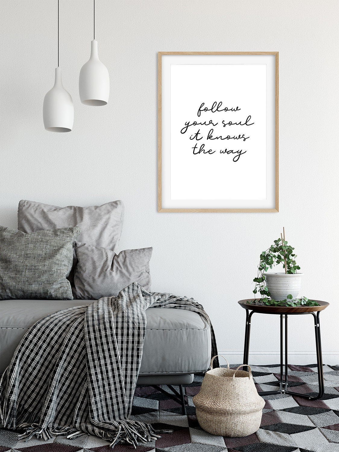 Follow Your Soul Inspirational Quote Wall Art, Inspirational Positive ...