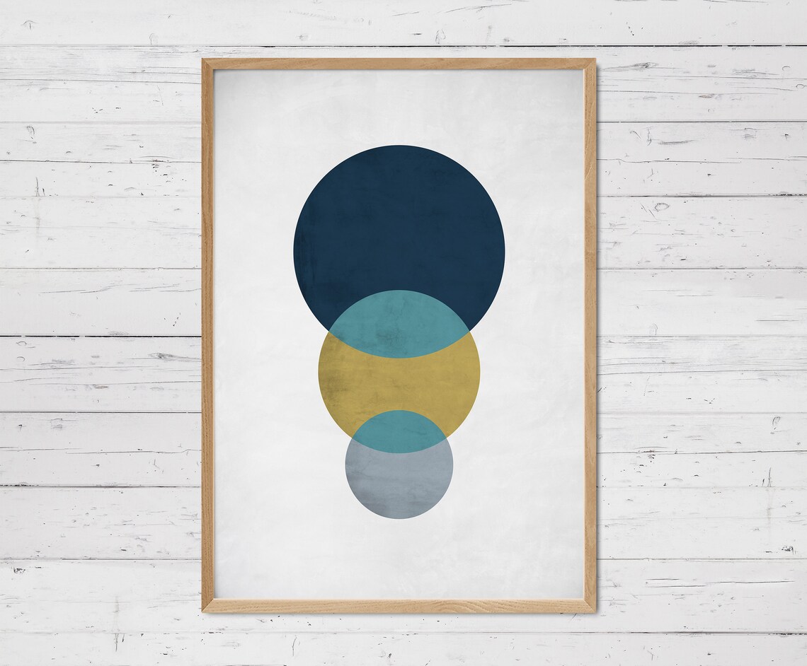 Abstract Art 3 Piece Wall Art, Triangle Geometric Wall Art Set of 3 ...