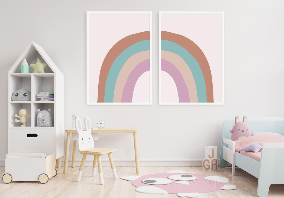 Printable Rainbow Nursery Wall Art Rainbow Printable Wall Art - Etsy