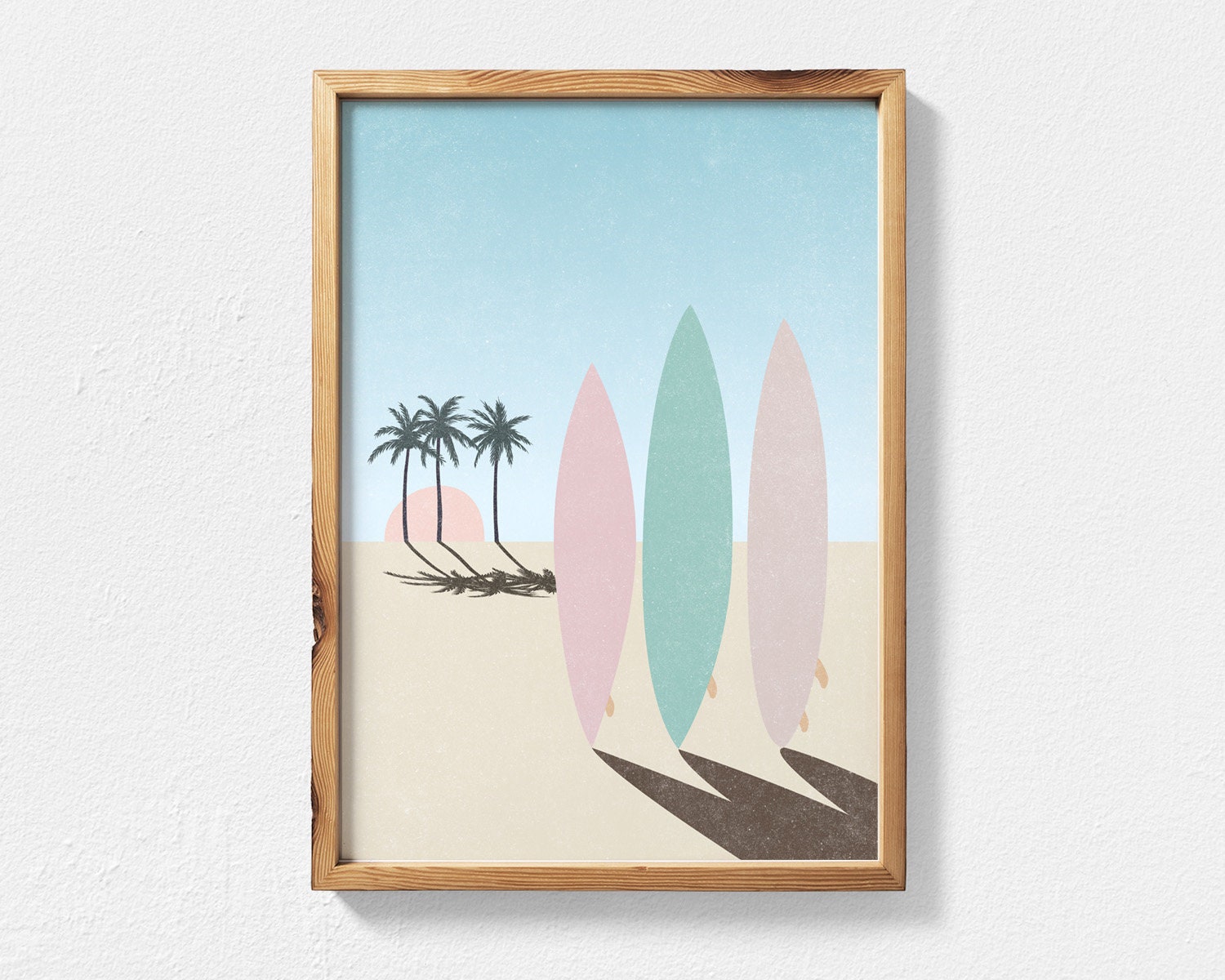 Surfboard Art Coastal Decor Printable Wall Art Surf Art with | Etsy