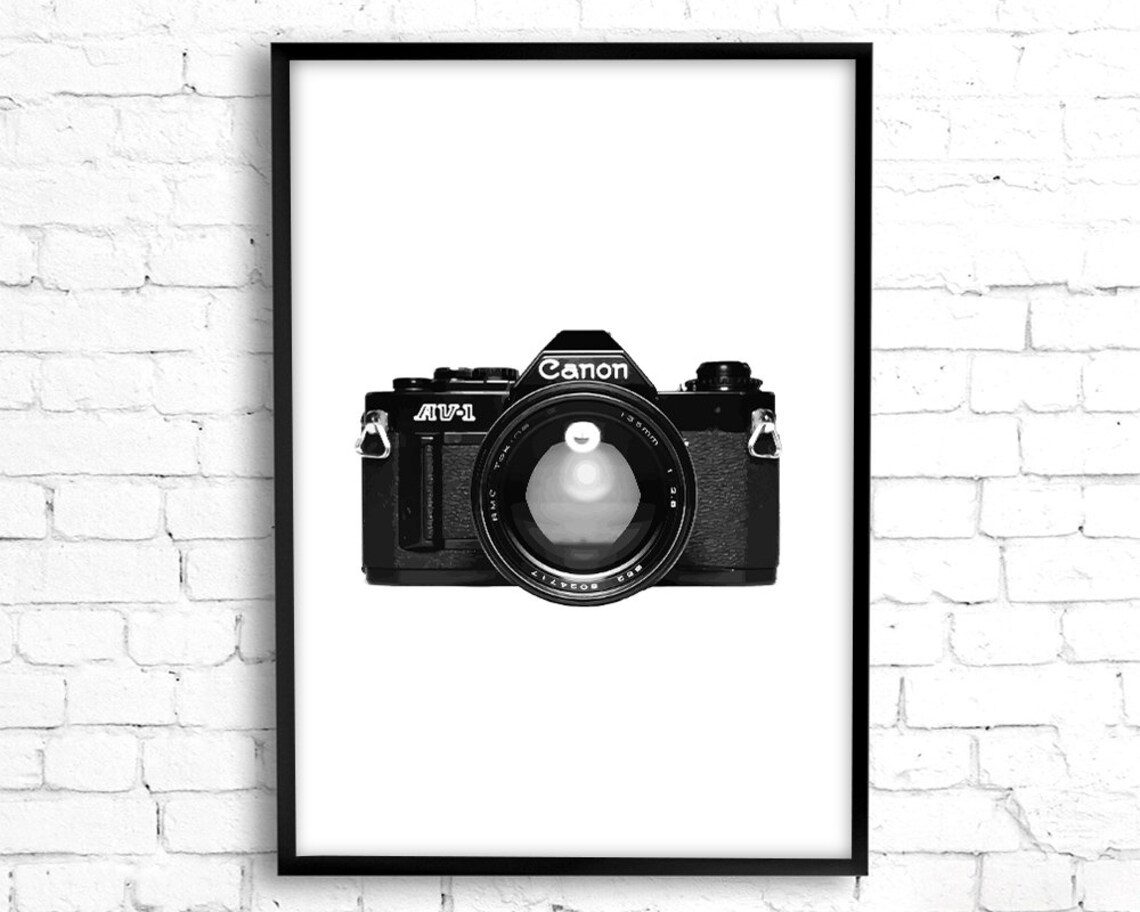Vintage Camera Print Wall Art Printable Wall Art Canon Camera | Etsy