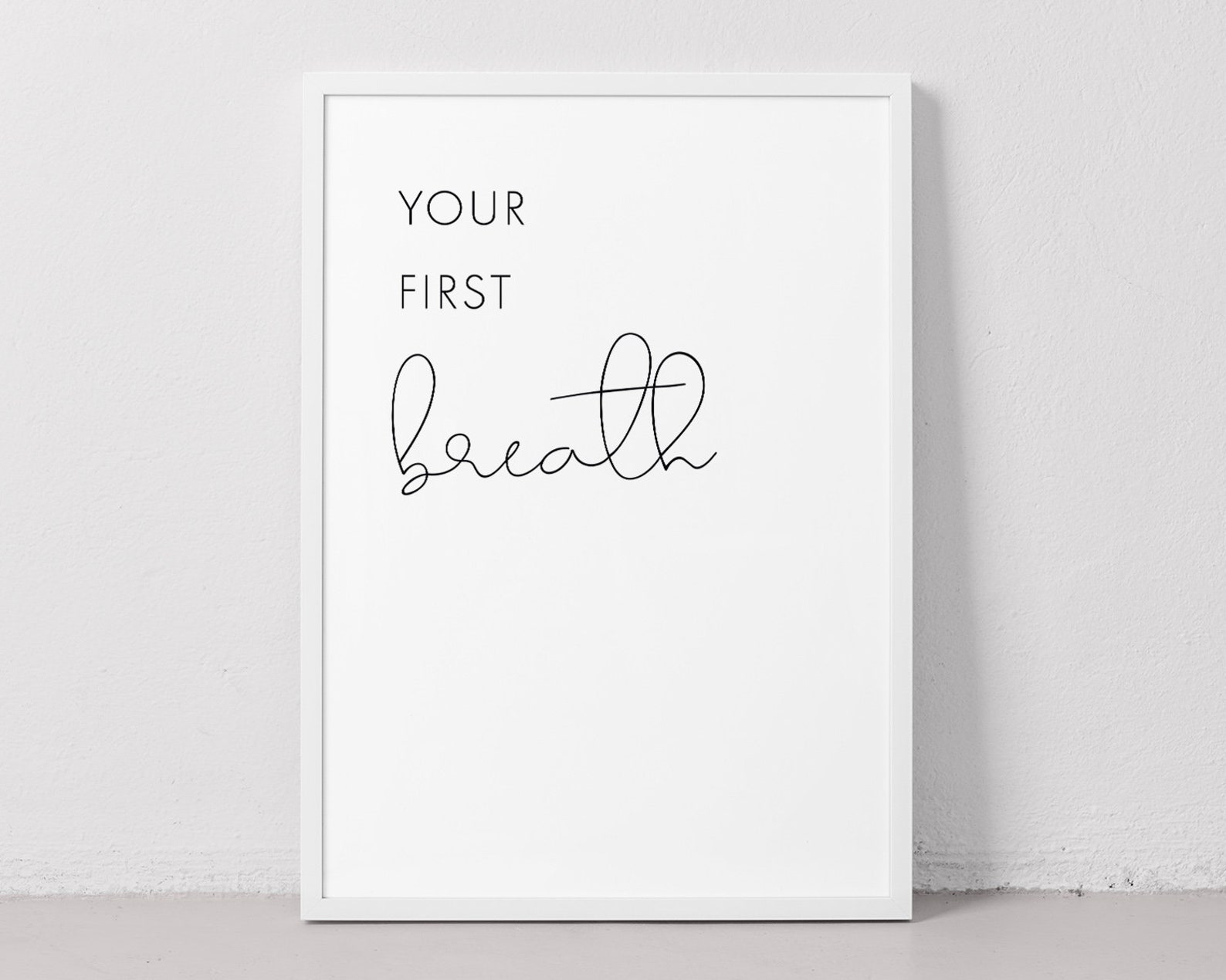 Your First Breath Took Ours Away Quote Art Set of 2 Prints - Etsy