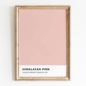 Pastel Pink Color Swatch Poster Pink Wall Art Cute Printable Wall Decor ...