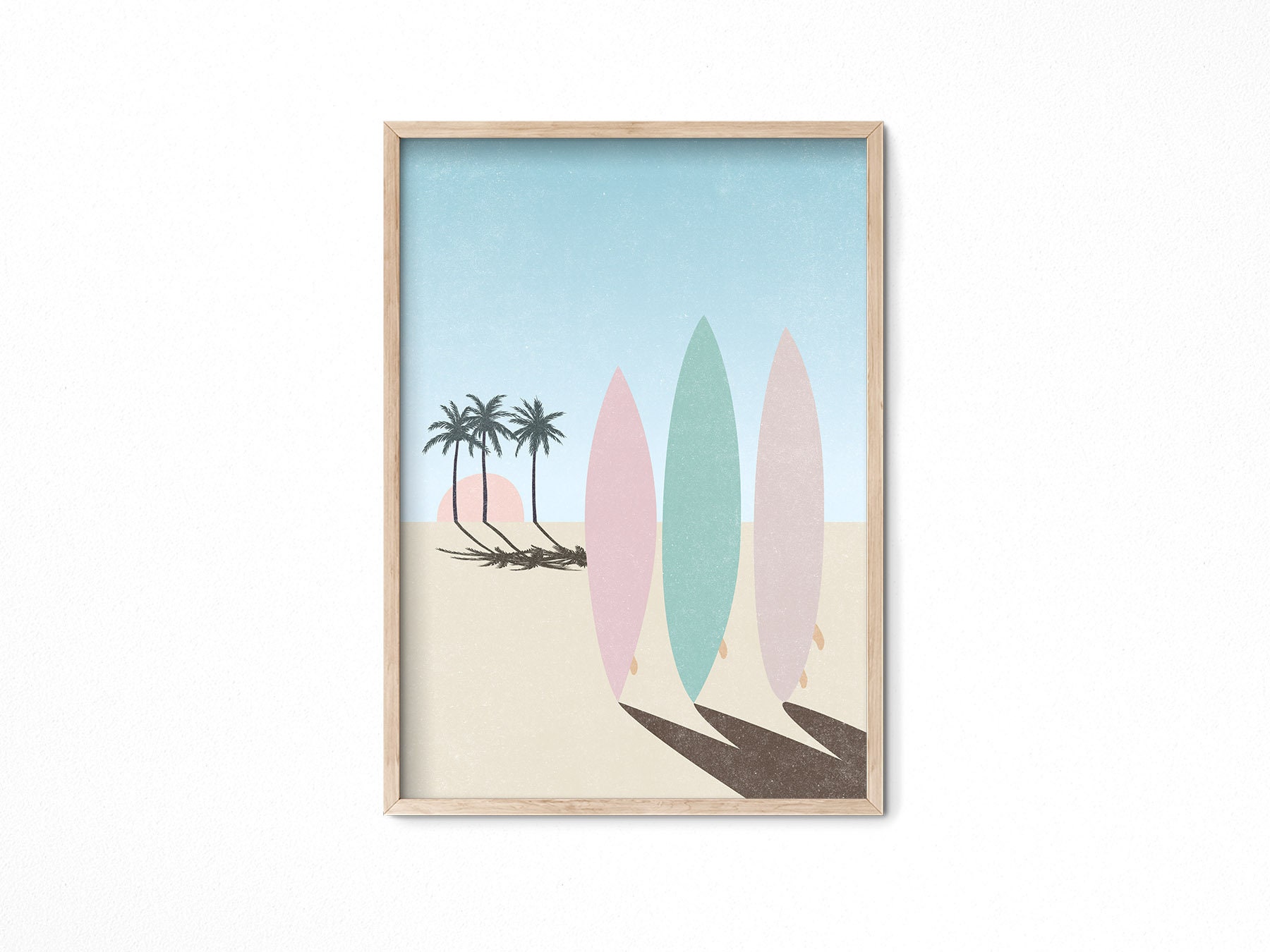 Surfboard Art Coastal Decor Printable Wall Art Surf Art with | Etsy