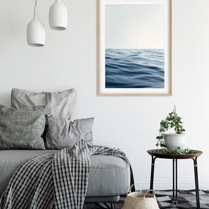 Ocean Print Navy Blue Coastal Wall Art, Ocean Photography Beach Decor ...