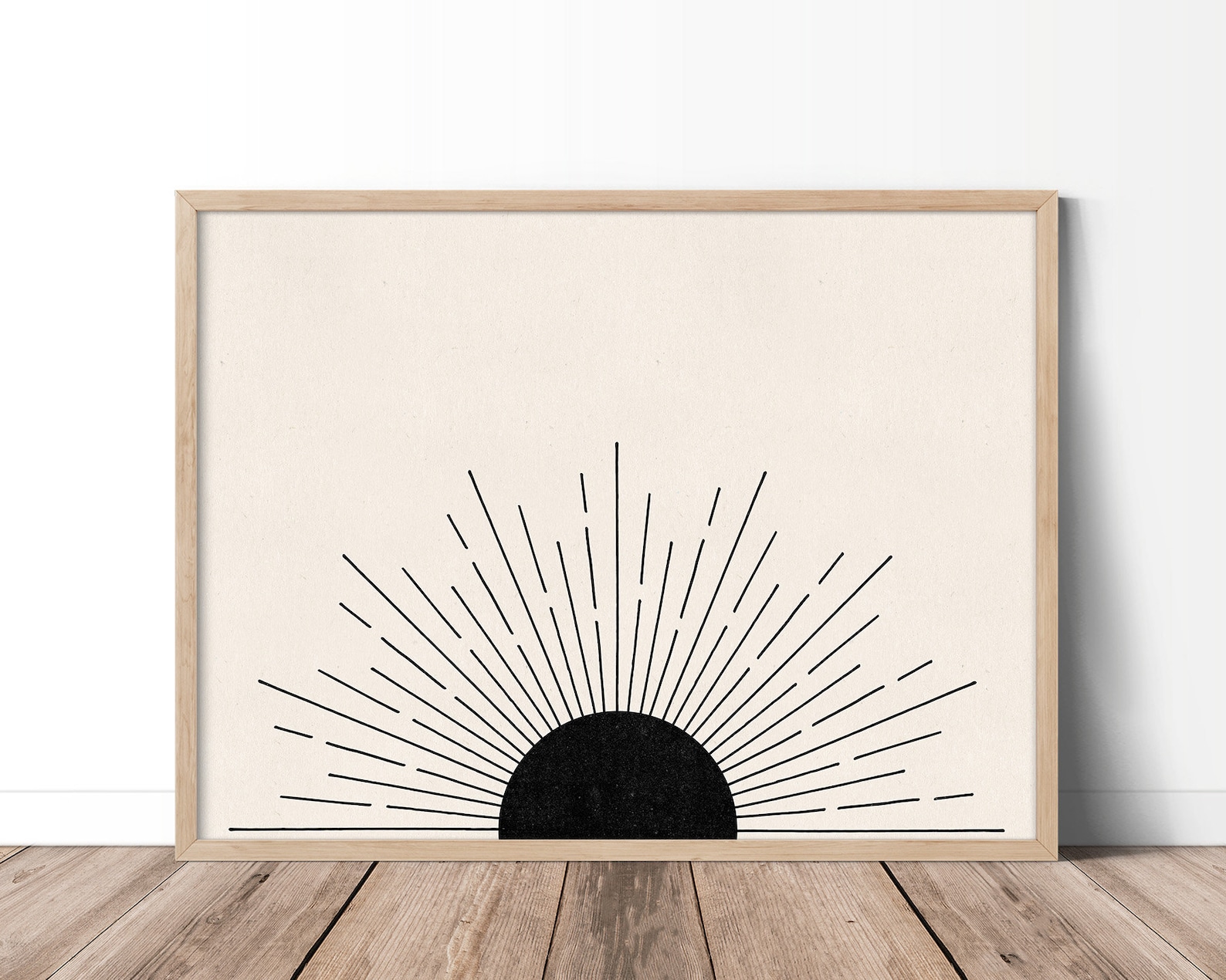 Boho Sunburst Printable Wall Art Abstract Sun Mid Century - Etsy
