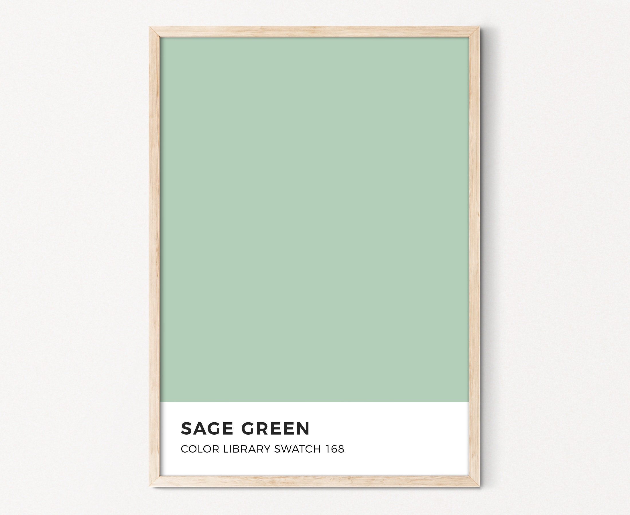 Sage Green Color Swatch Poster Pastel Green Wall Decor Cute Printable ...
