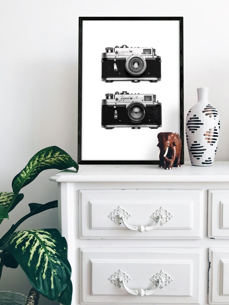 Vintage Camera Print Wall Art Printable Wall Art Scandinavian | Etsy