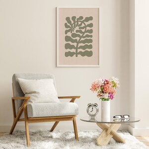 Abstract Fern Print Abstract Plant Wall Art Instant Download Digital ...