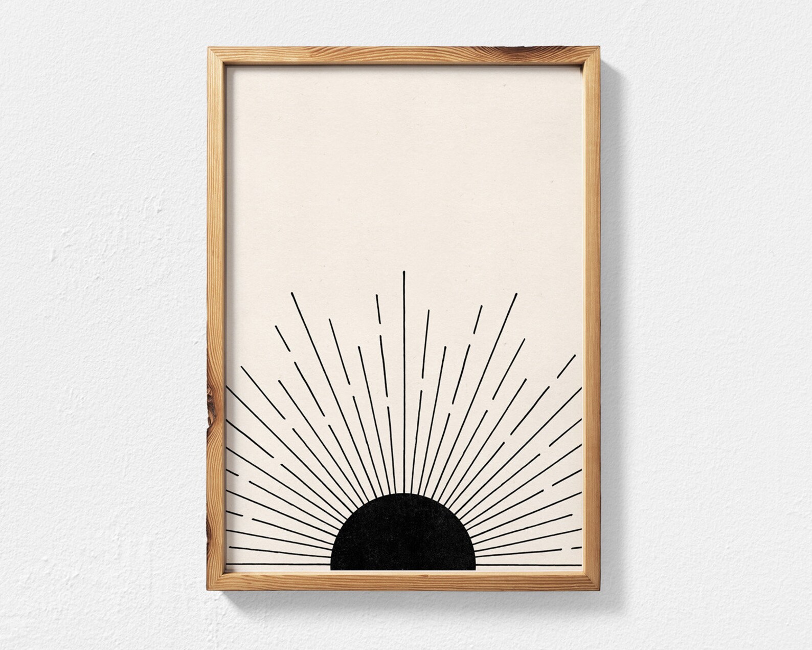 Boho Sunburst Printable Wall Art Abstract Sun Mid Century - Etsy