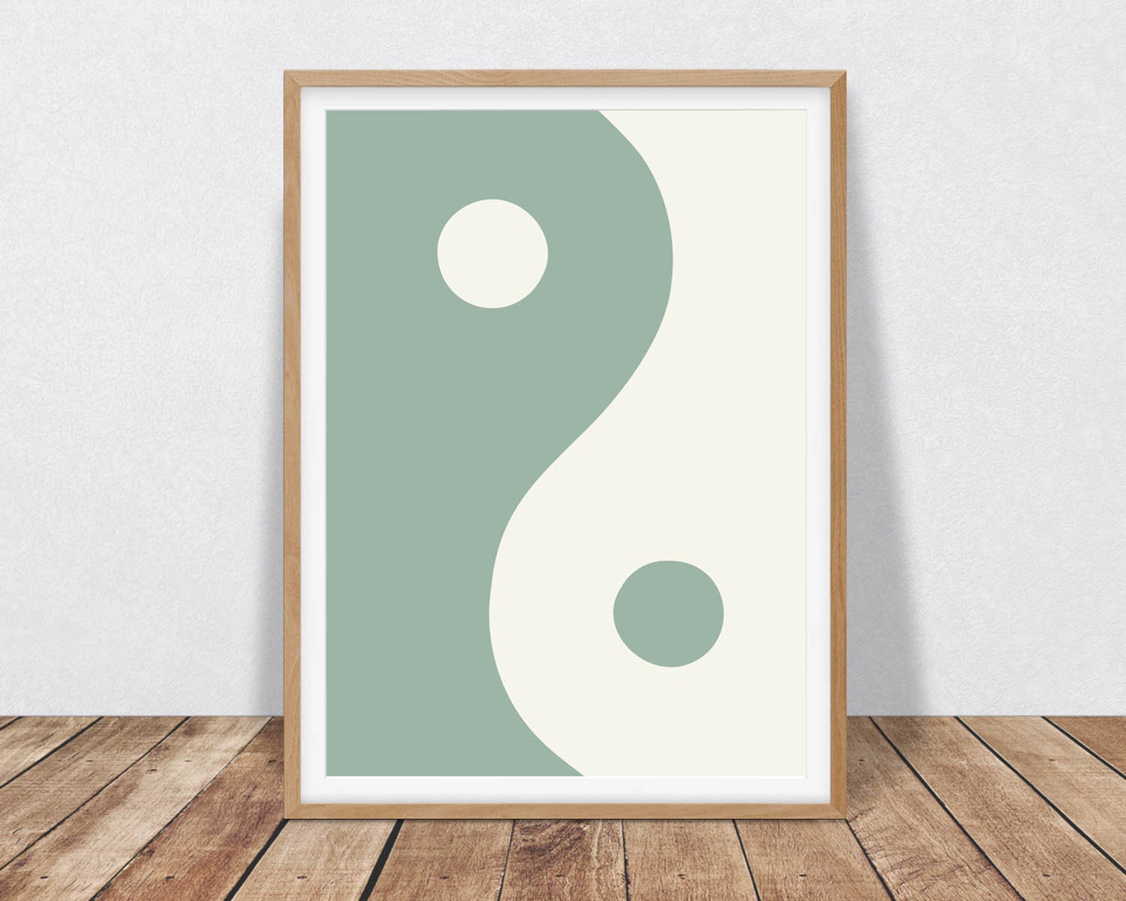Yin and Yang Wall Art Boho Wall Decor Yin Yang Printable Wall Art Sage ...