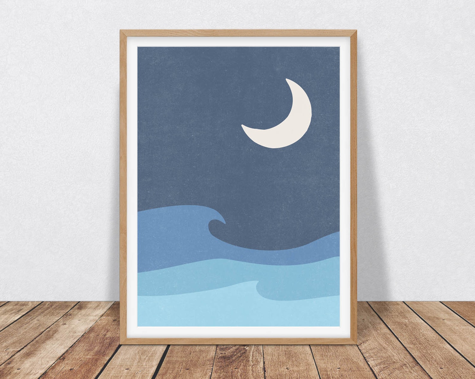 Set of 2 Sunburst Art Sun and Moon Ocean Wall Art Abstract | Etsy