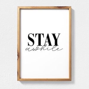 Be Our Guest 3 Piece Wall Art, Stay Awhile Quote Art, Get Comfy ...
