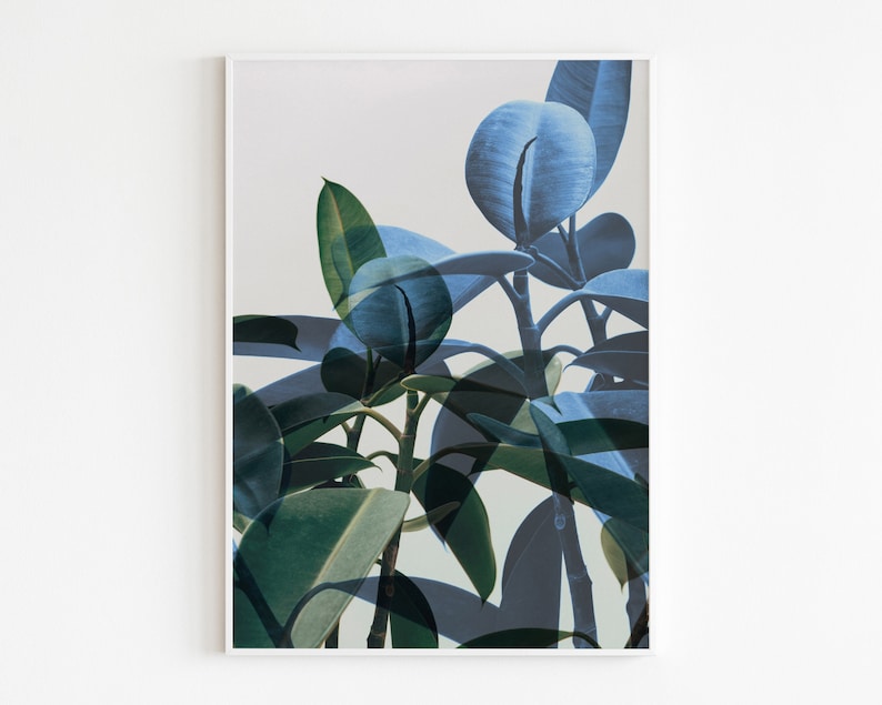 Glitch Artwork Palm Leaf Wall Art Printable 3 Piece Wall Art - Etsy