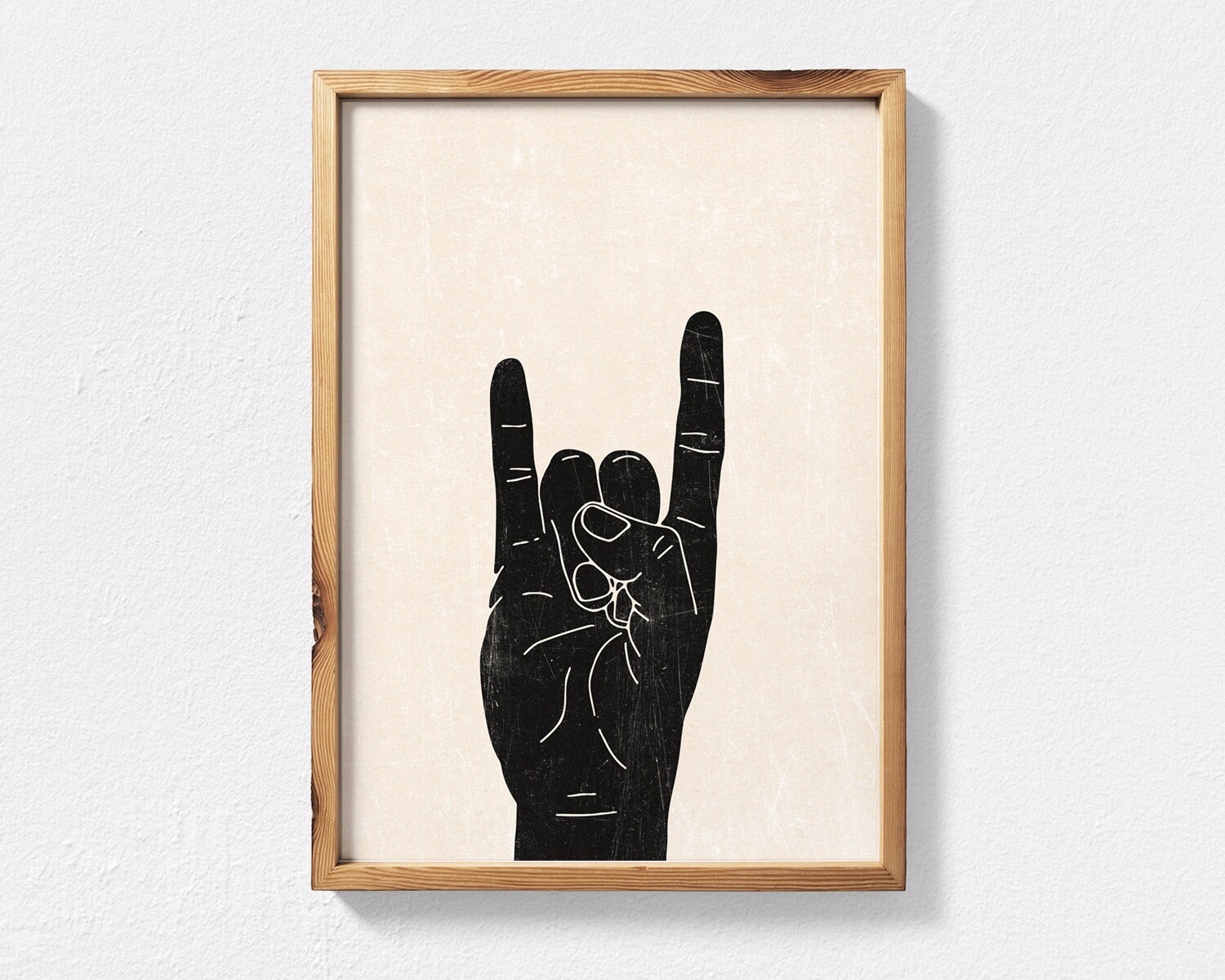 Rock on Hand Gesture Printable Wall Art Devil Horns Hand Sign - Etsy ...