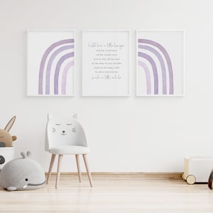 Hold Her a Little Longer Printable Art Lilac Purple Nursery Decor Set ...