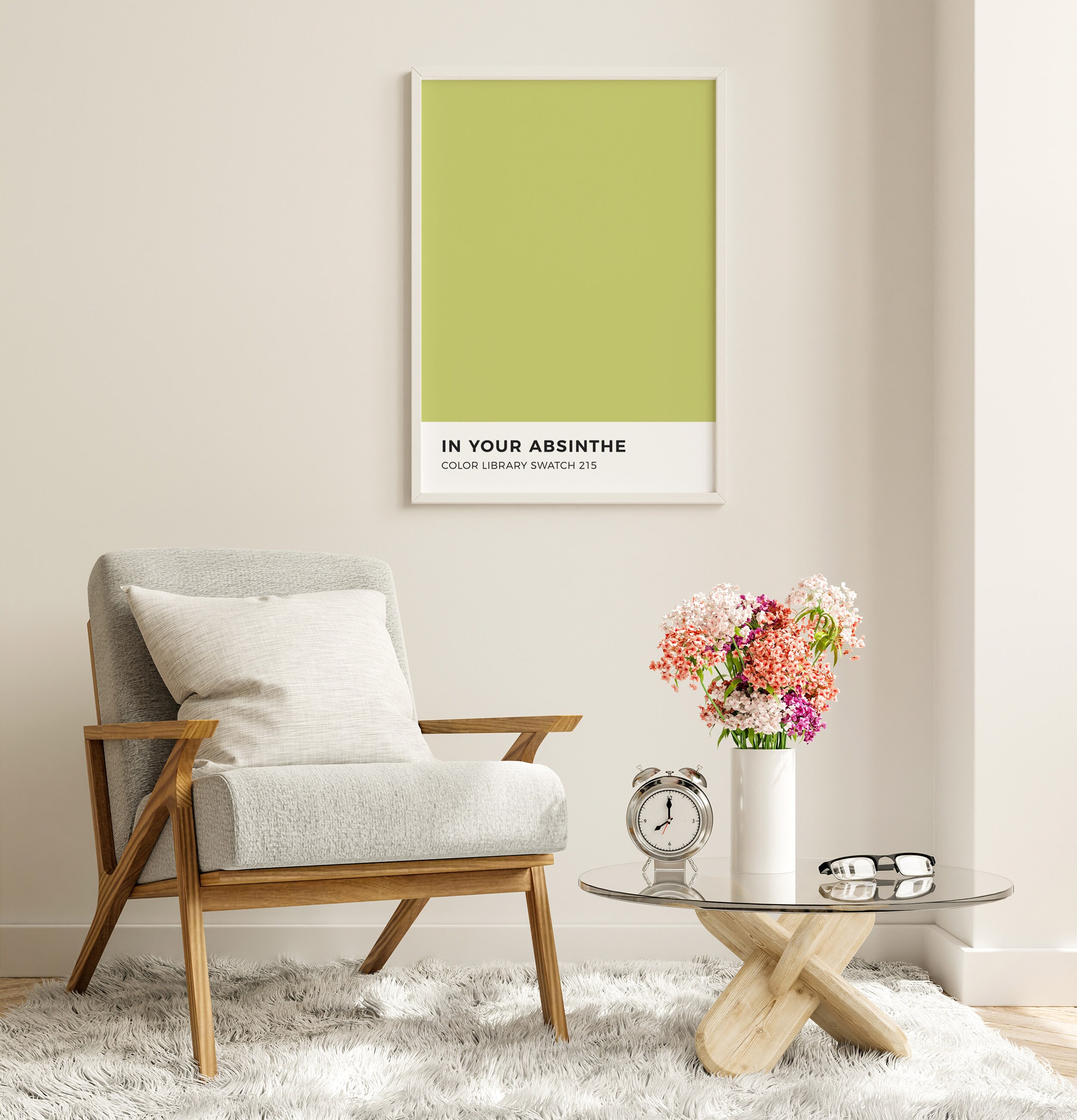 Lime Green Color Swatch Poster Chartreuse Green Decor Acid Green ...