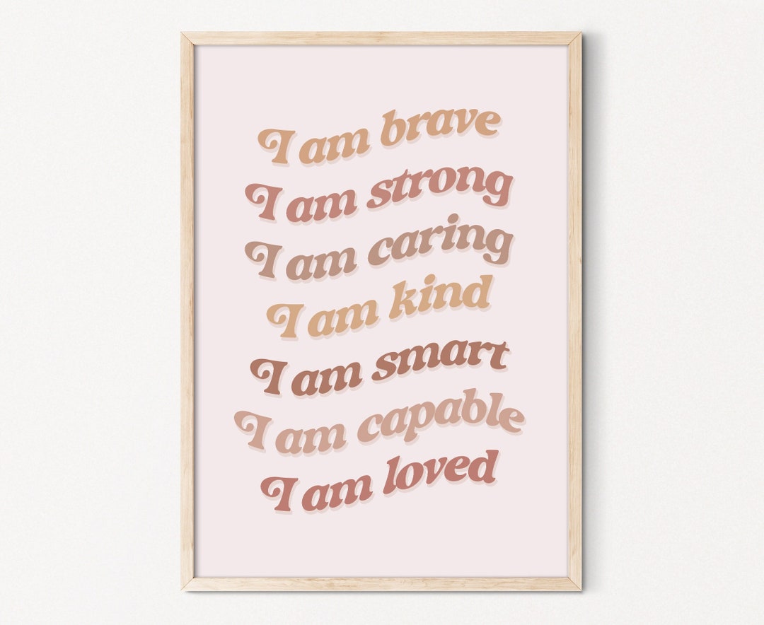 Printable Affirmations Poster Downloadable Affirmation Print Playroom ...