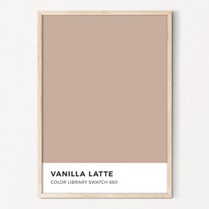 Brown Color Swatch Poster Brown Wall Decor Beige Printable Coffee ...