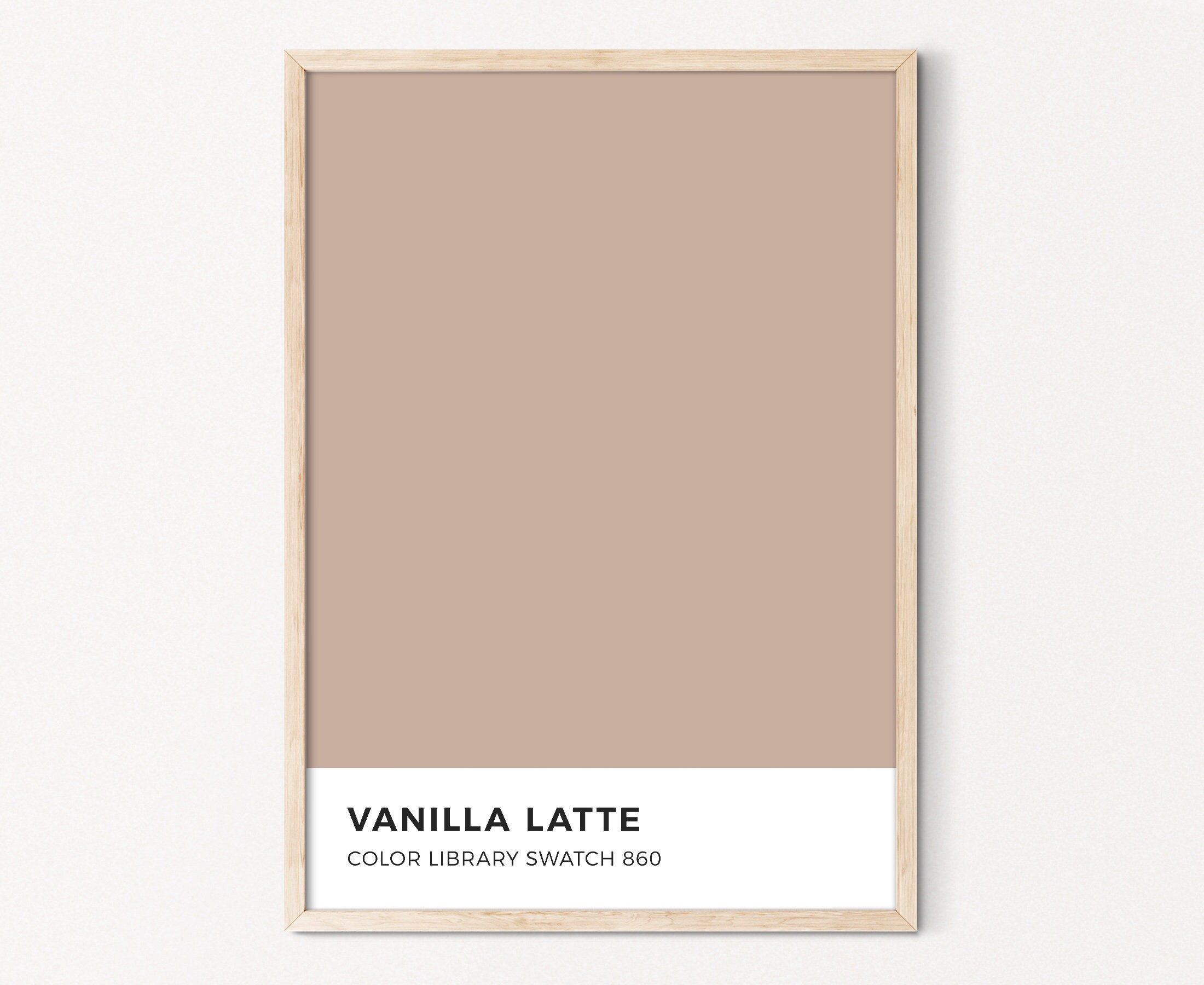 Brown Color Swatch Poster Brown Wall Decor Beige Printable Coffee ...
