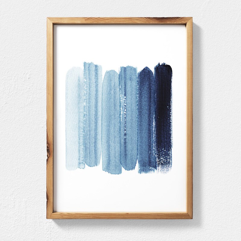 Navy Abstract - Etsy