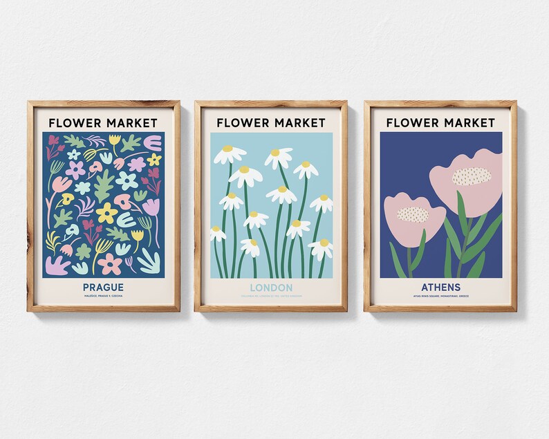 Flower Market Set of Posters for Instant Download Prague - Etsy