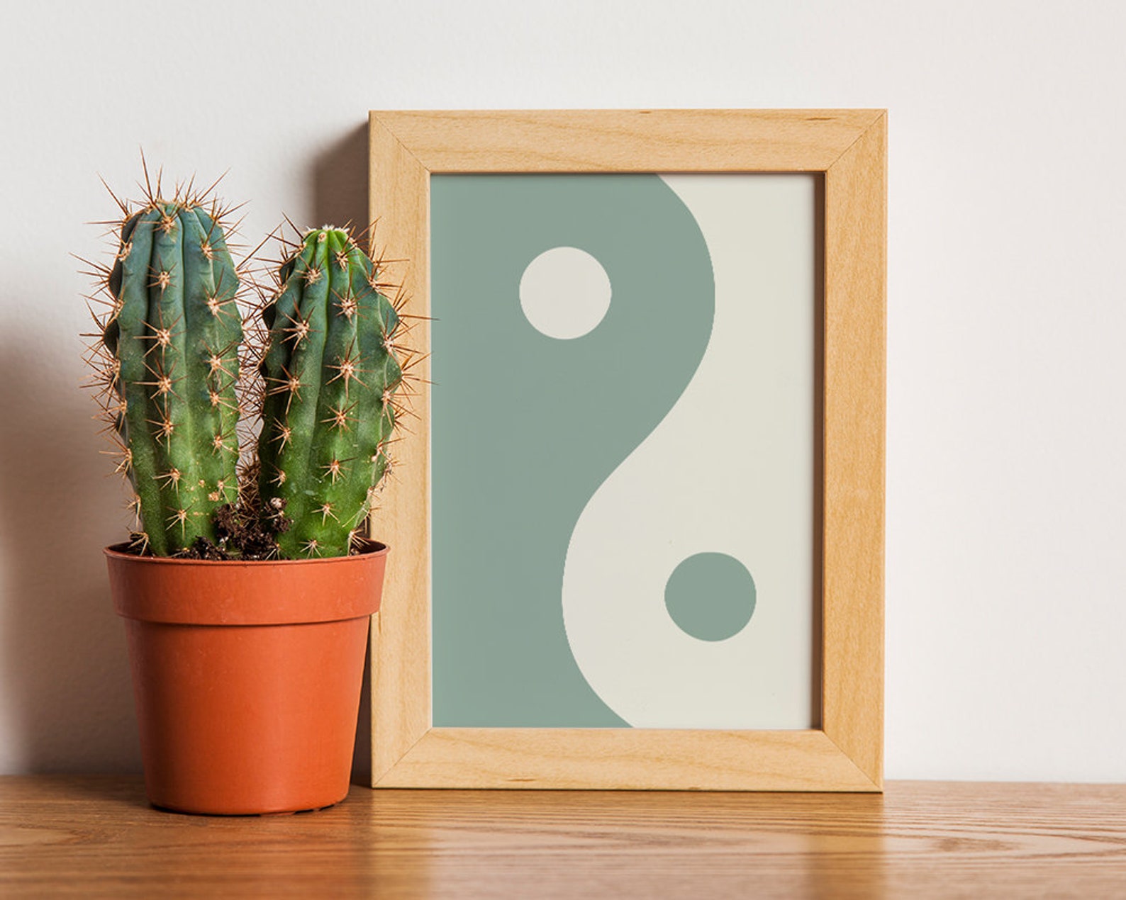 Yin and Yang Wall Art Boho Wall Decor Yin Yang Printable Wall Art Sage ...