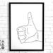 Thumbs up Printable Like Thumbs Up Hand Print All Good - Etsy