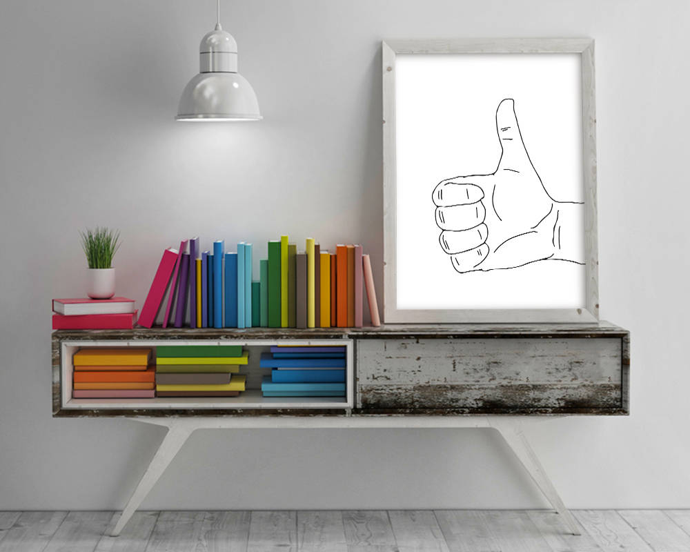 Thumbs up printable like thumbs up hand print all good | Etsy
