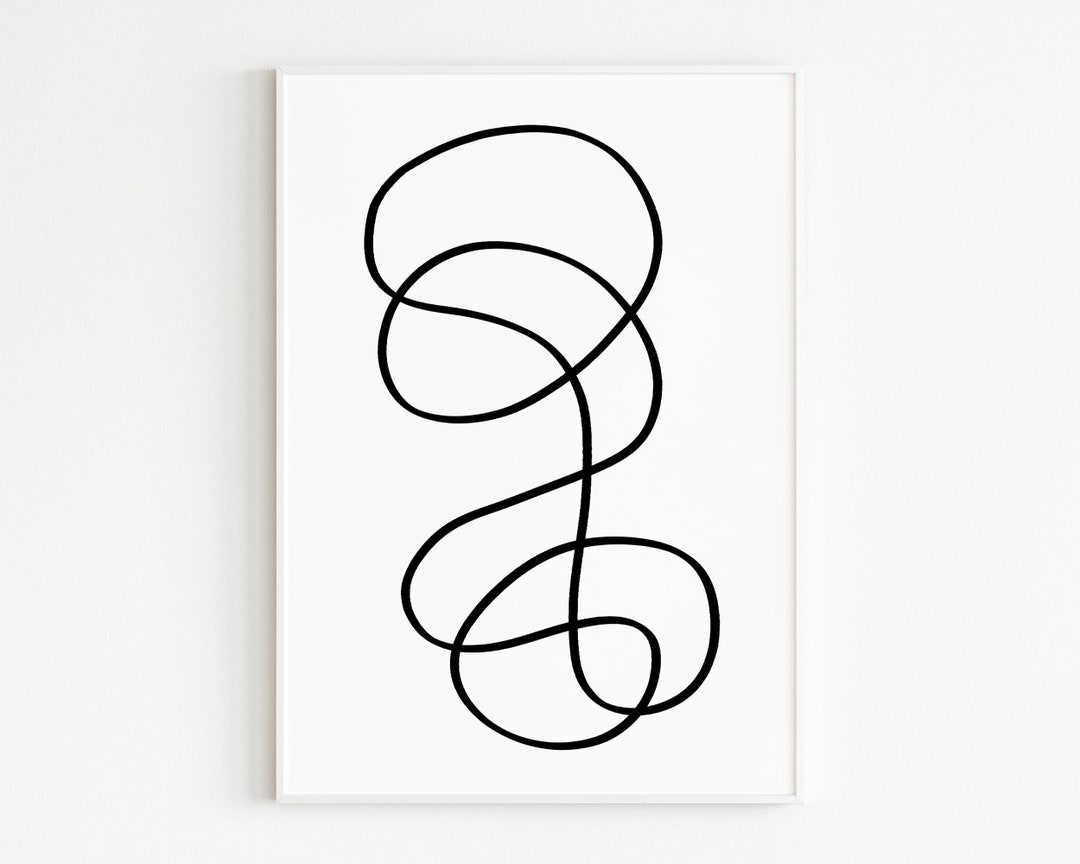 One Line Art Printable, Single Line Art, Minimalist Wall Art, Neutral ...