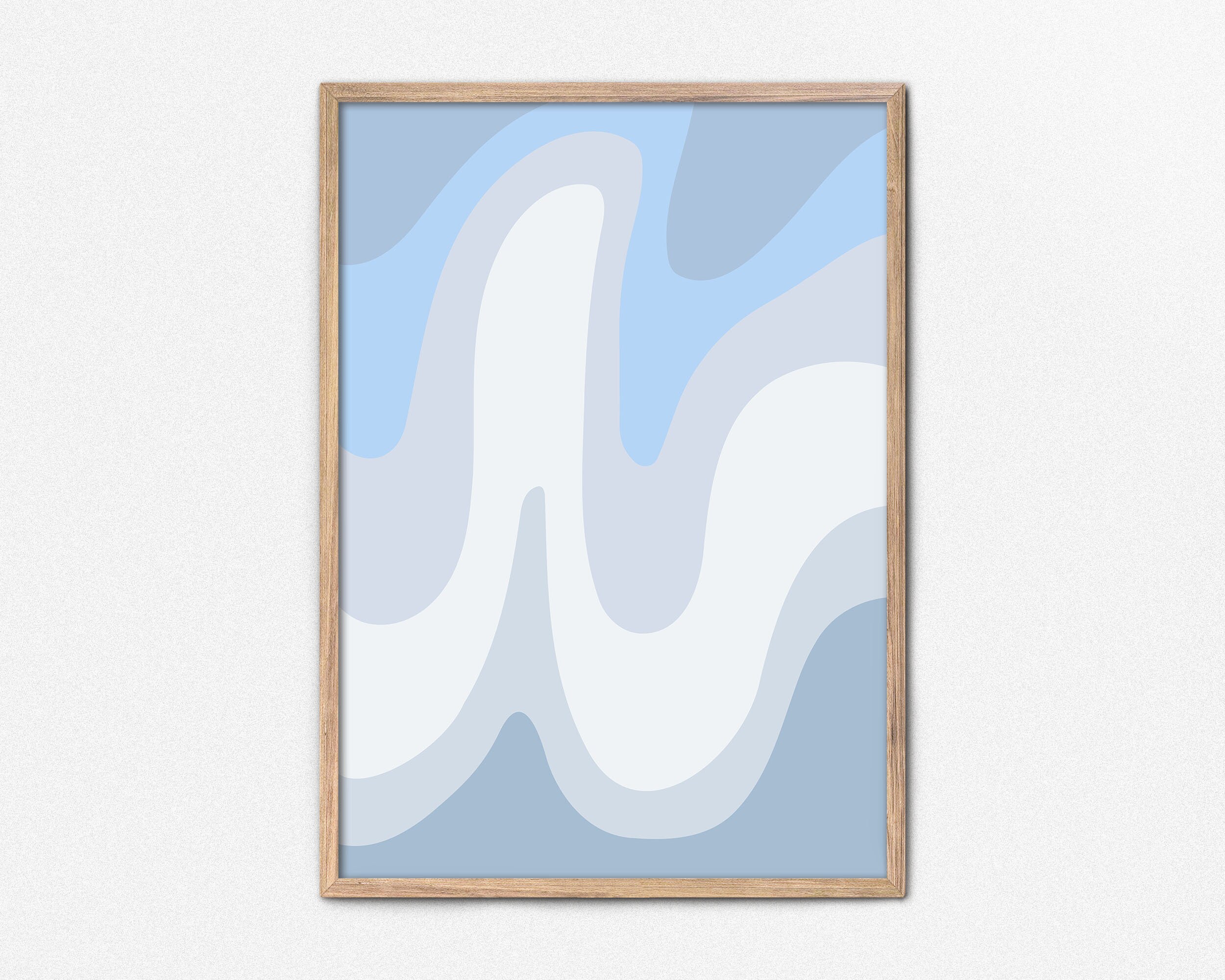 Light Blue Aesthetic Printable Wall Art Abstract Wall Art - Etsy