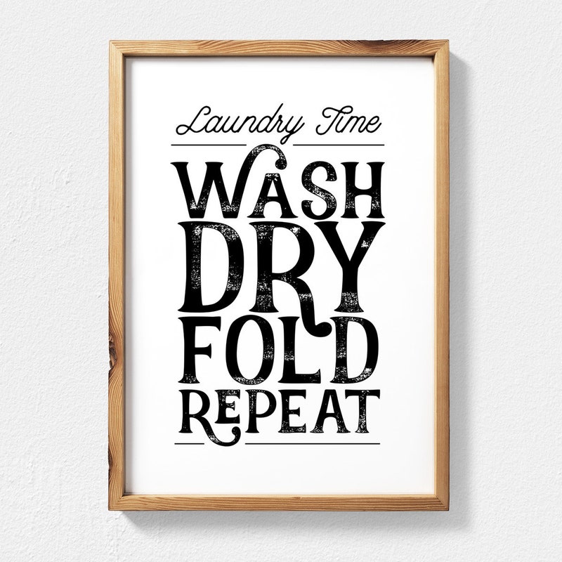 Wash and Dry Sign - Etsy